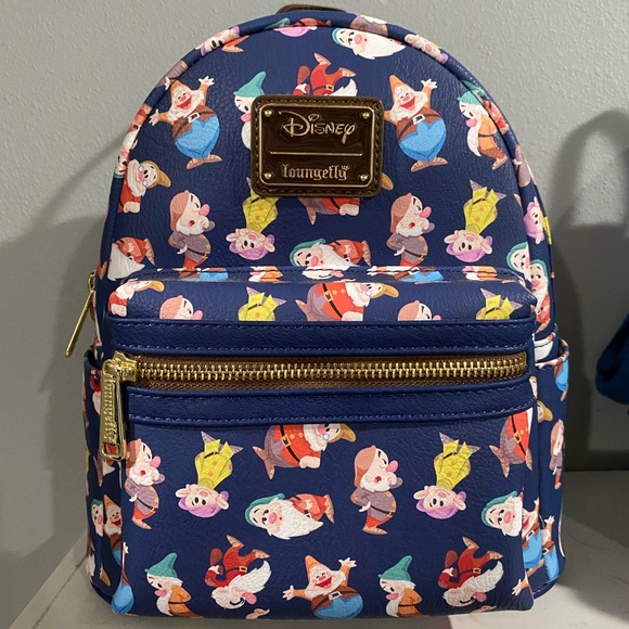 Loungefly | Bags | Seven Dwarfs Aop Loungefly Mini Backpack Boxlunch ...